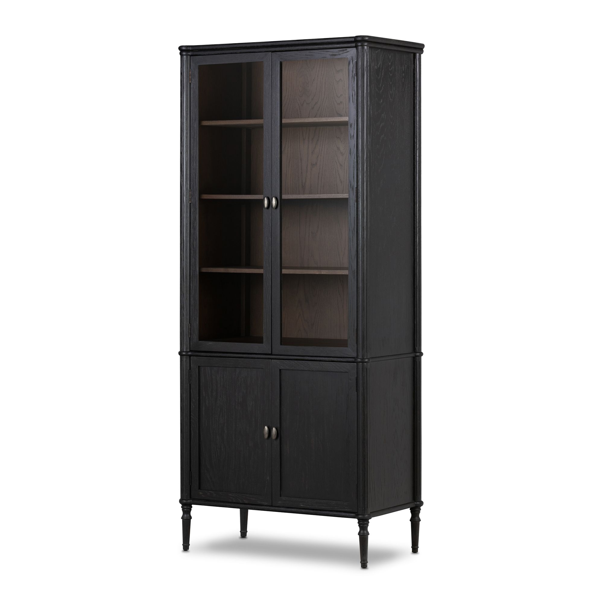 Distressed black metal cabinet store