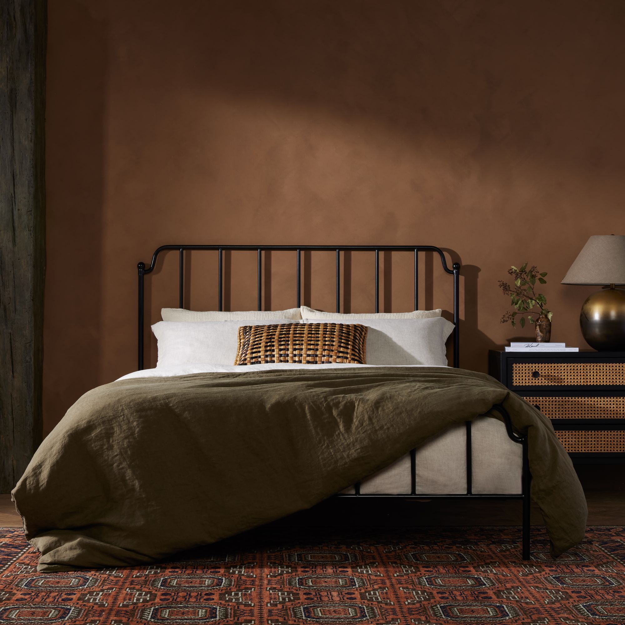 Mainstays farmhouse metal bed store