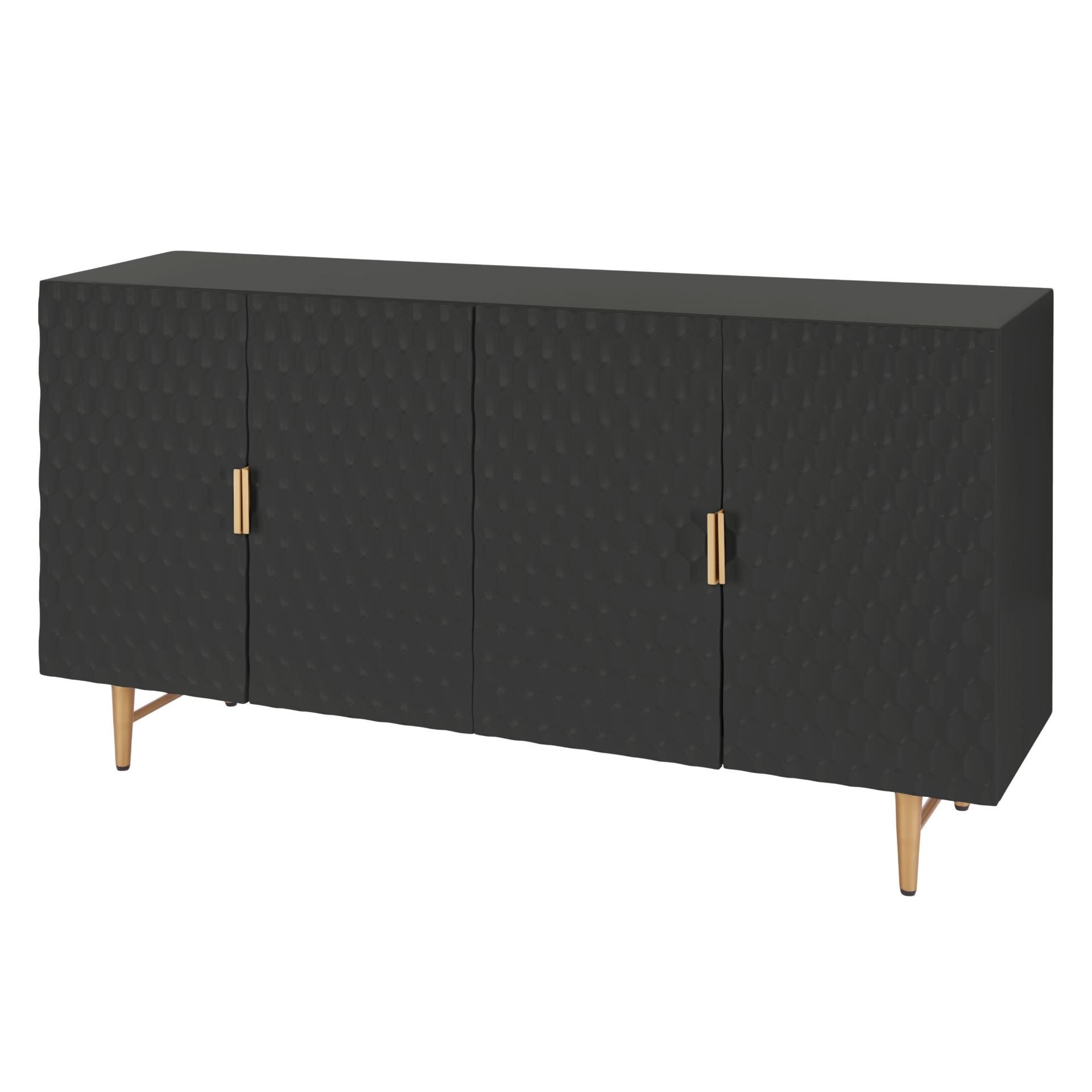 Black geometric sideboard store