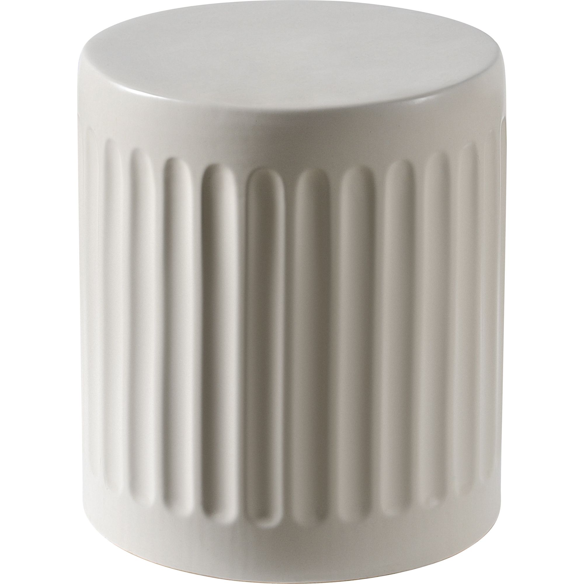 White ceramic drum table store