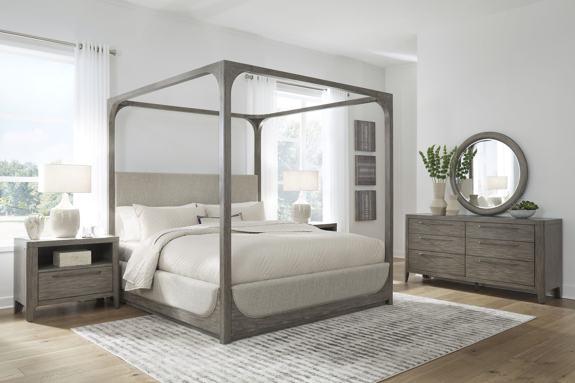 California king canopy bed set store