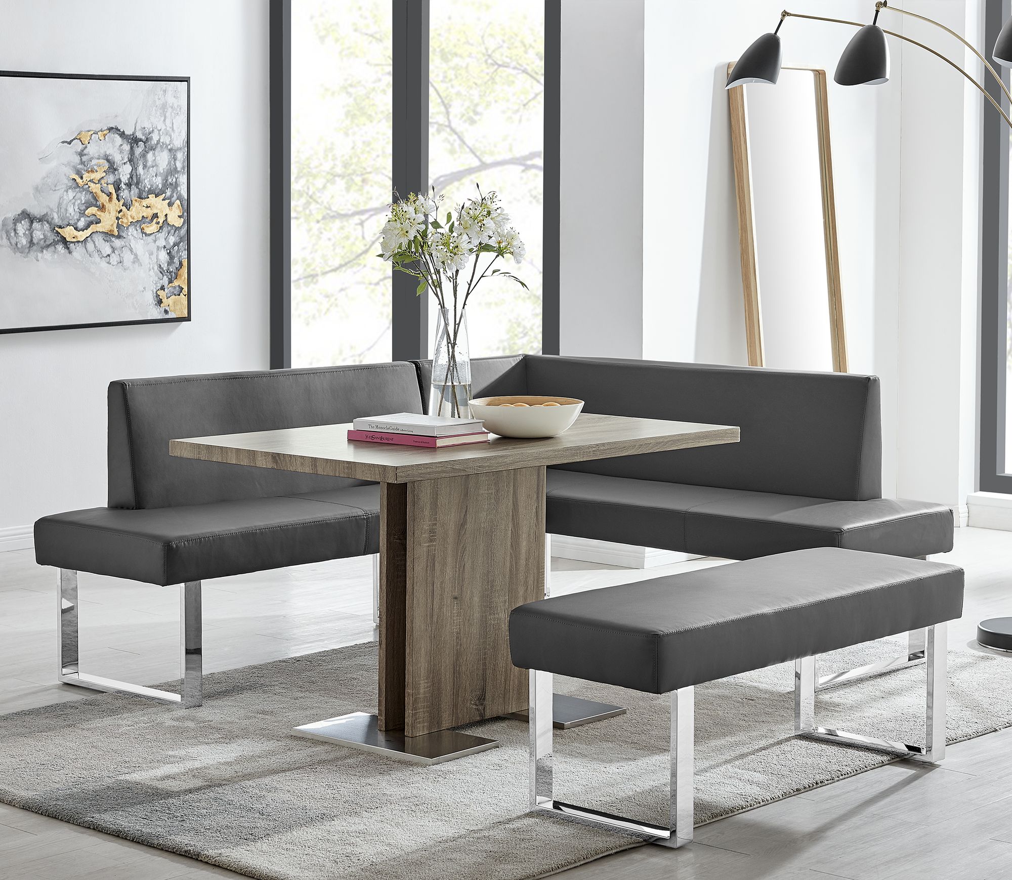 Contemporary dining bench store