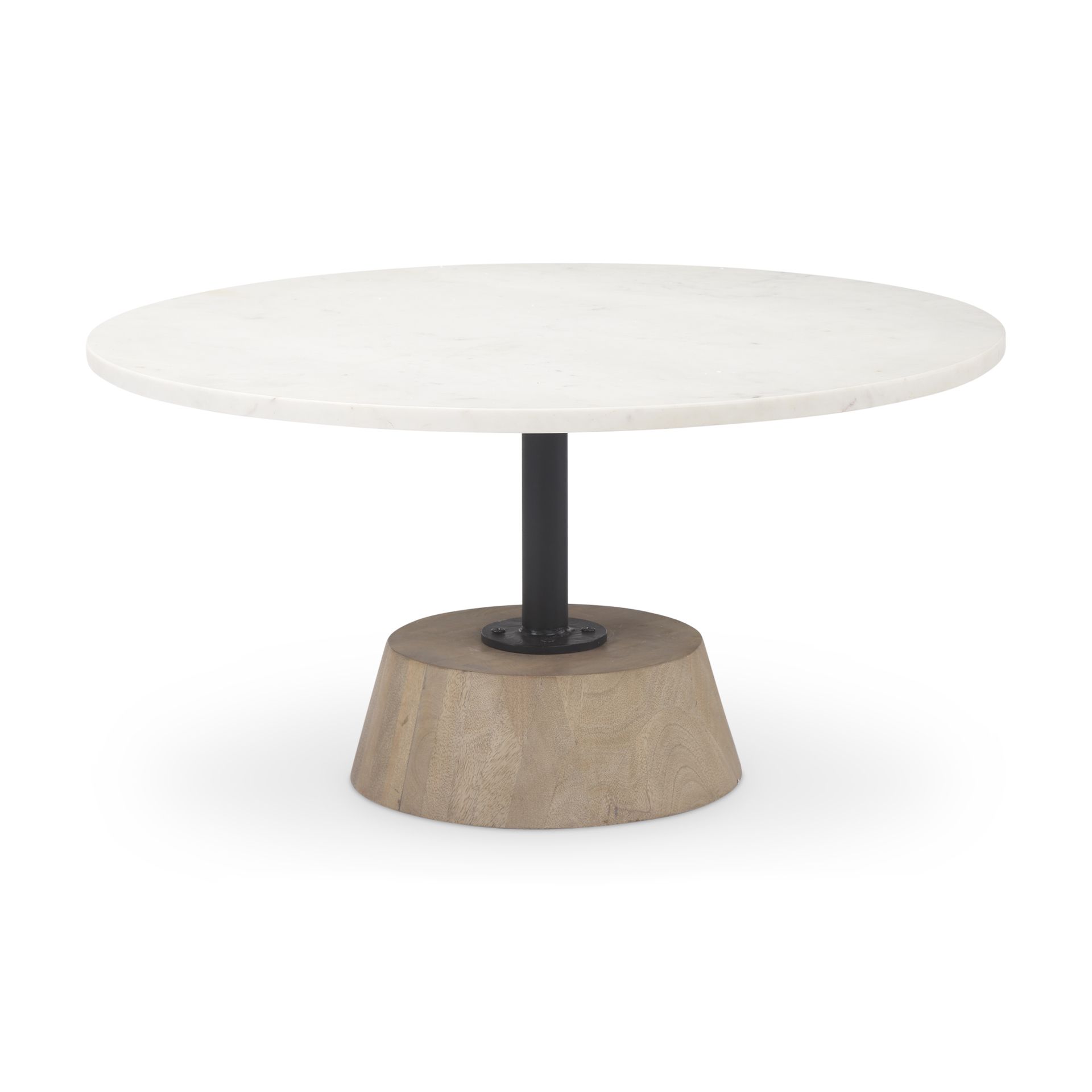 Marble top pedestal coffee table store
